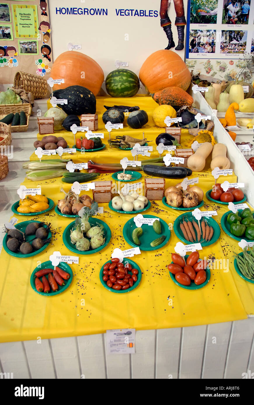 Michigan home grown vegetable and other products on display at the ...