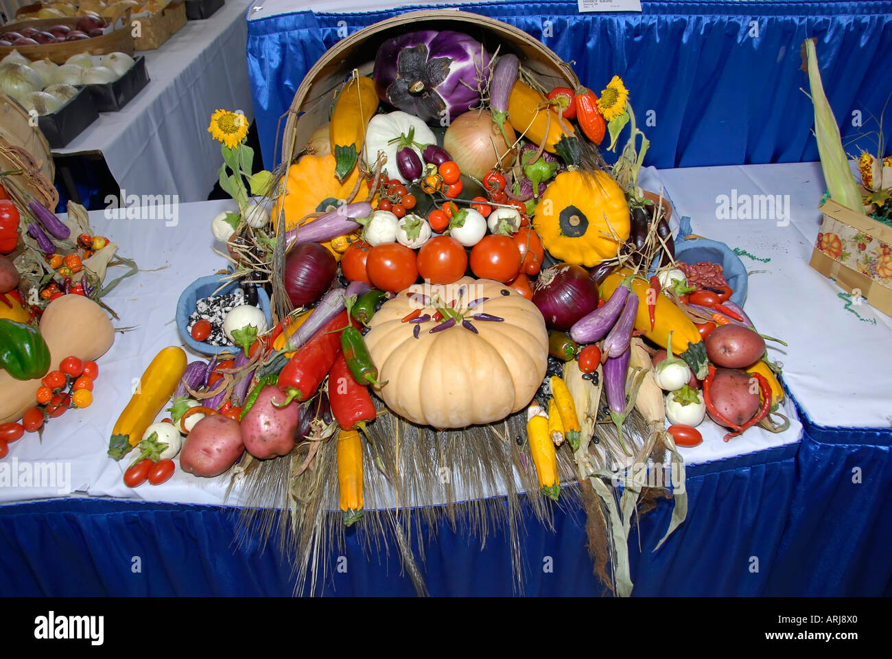 Michigan home grown vegetable and other products on display at the ...