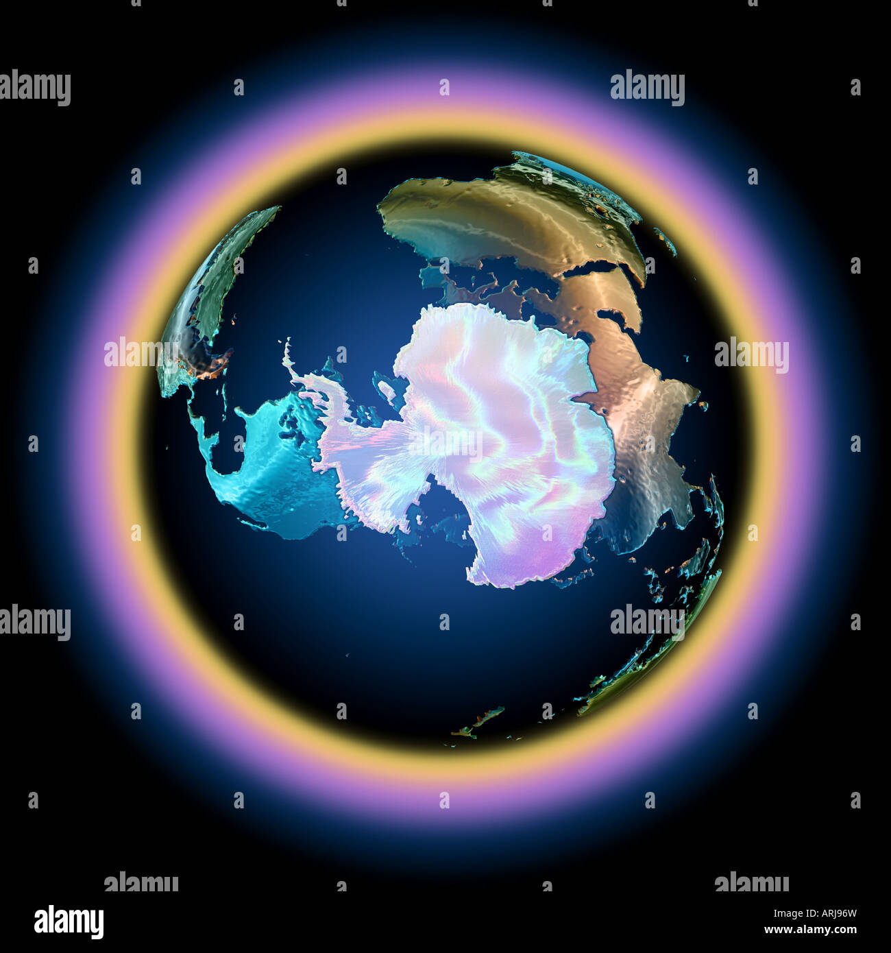 Map world warm and cold ocean hi-res stock photography and images - Alamy