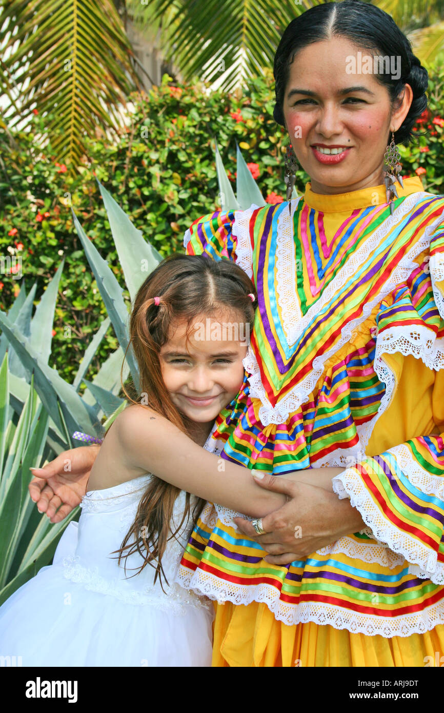 Pretty latin woman with tradition dance clothing Stock Photo - Alamy