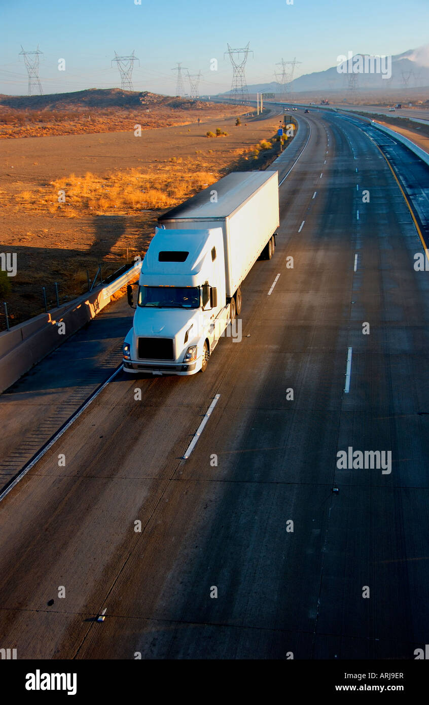 truck on the highway Stock Photo - Alamy