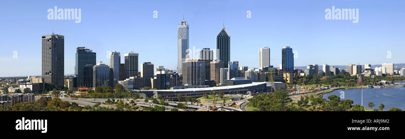 Perth Skyline, Australia, Western Australia, Perth Stock Photo - Alamy