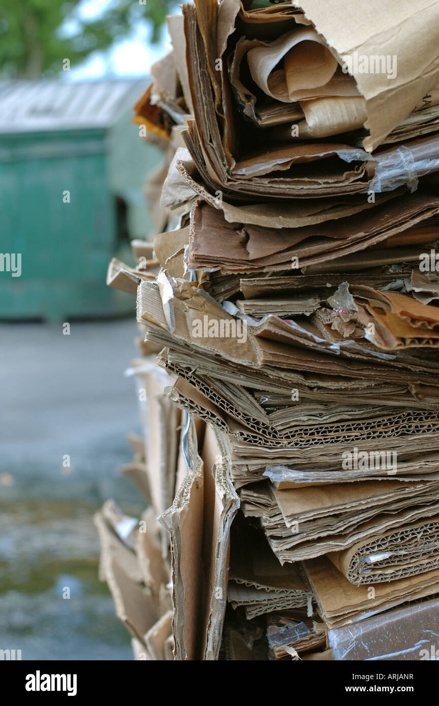 empty boxes ready for recycling Stock Photo - Alamy