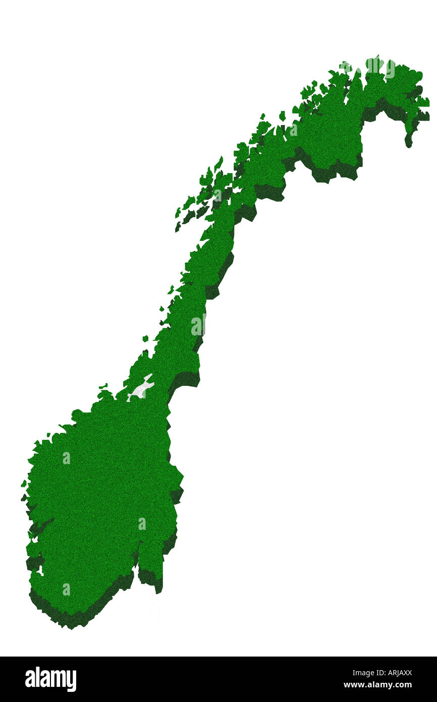 Outline map of Norway Stock Photo - Alamy