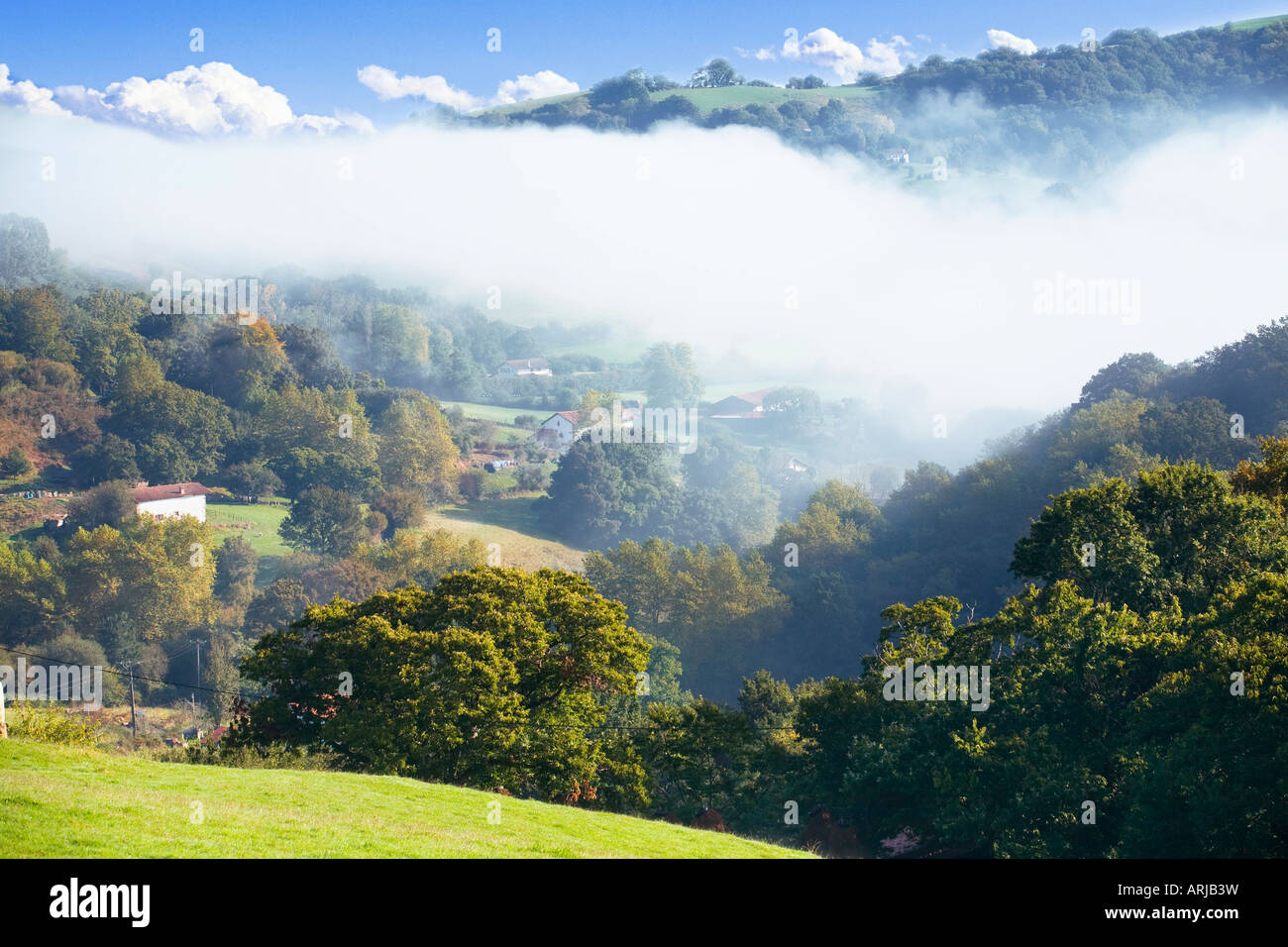 Landscape in the Pays Basque France Stock Photo - Alamy