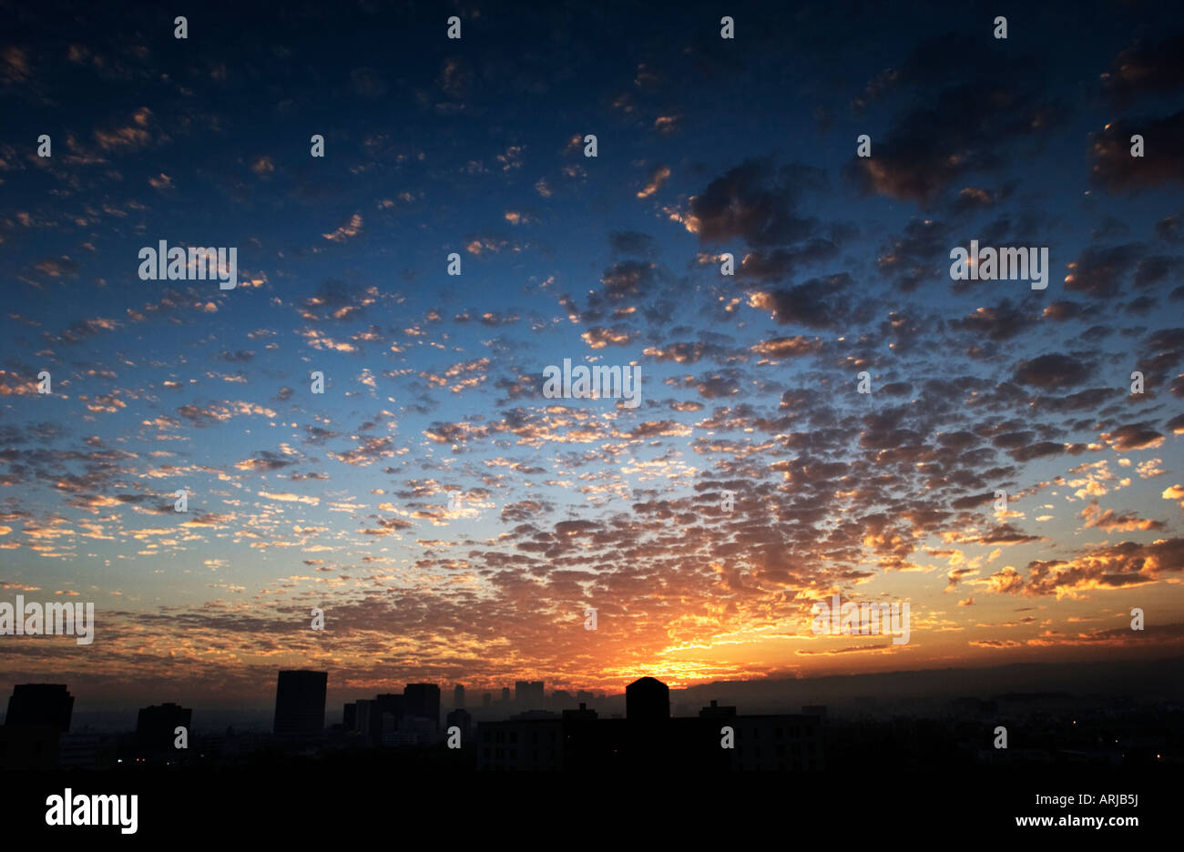 Sunset sky at dusk Stock Photo - Alamy