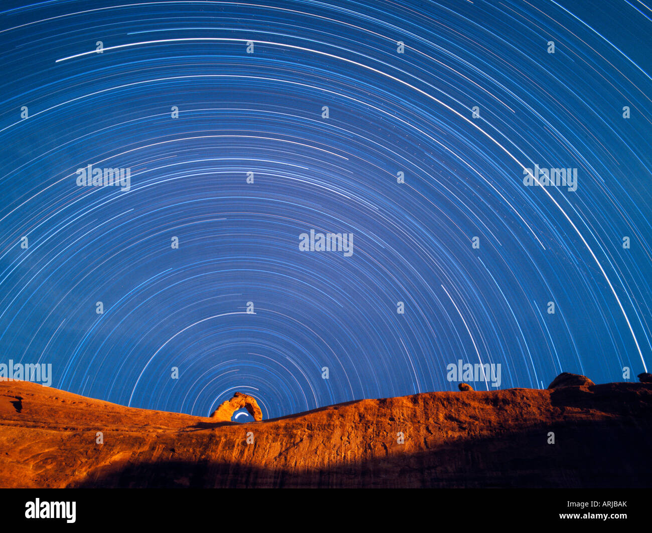 Polaris describes the interior arc of Delicate Arch, Arches National ...