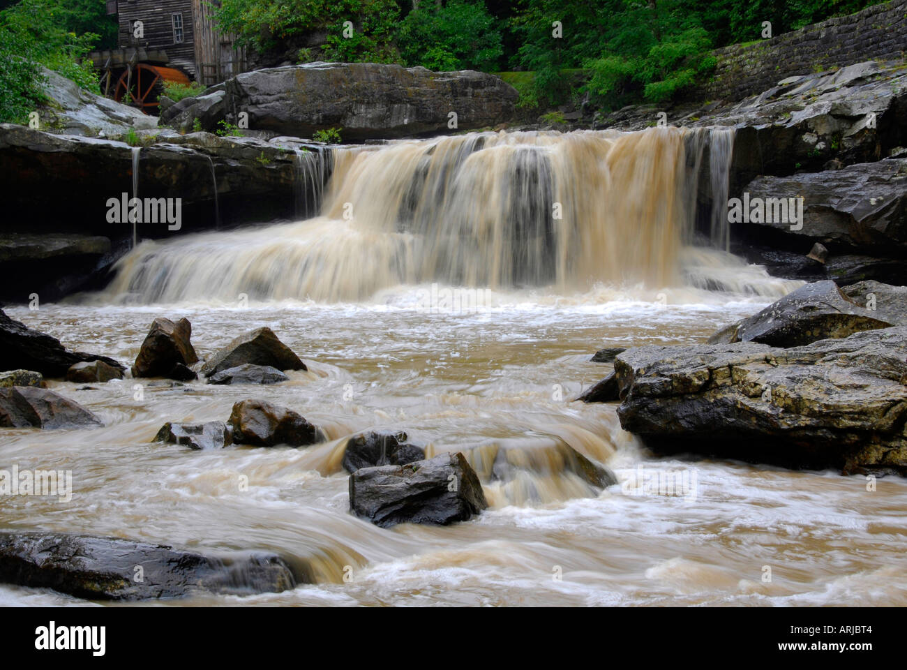 Water Falls on the New River at the New River Gorge National Park West ...