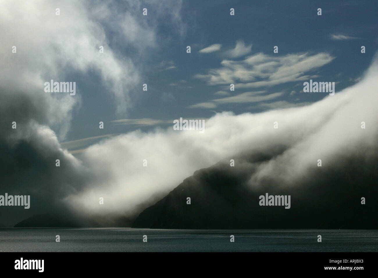 cloud-covered rocky coast, Canada, Bellot Strait Stock Photo - Alamy