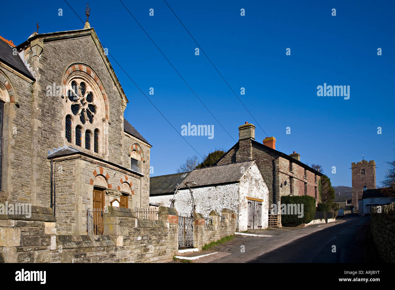 Welsh chapel. street hi-res stock photography and images - Alamy