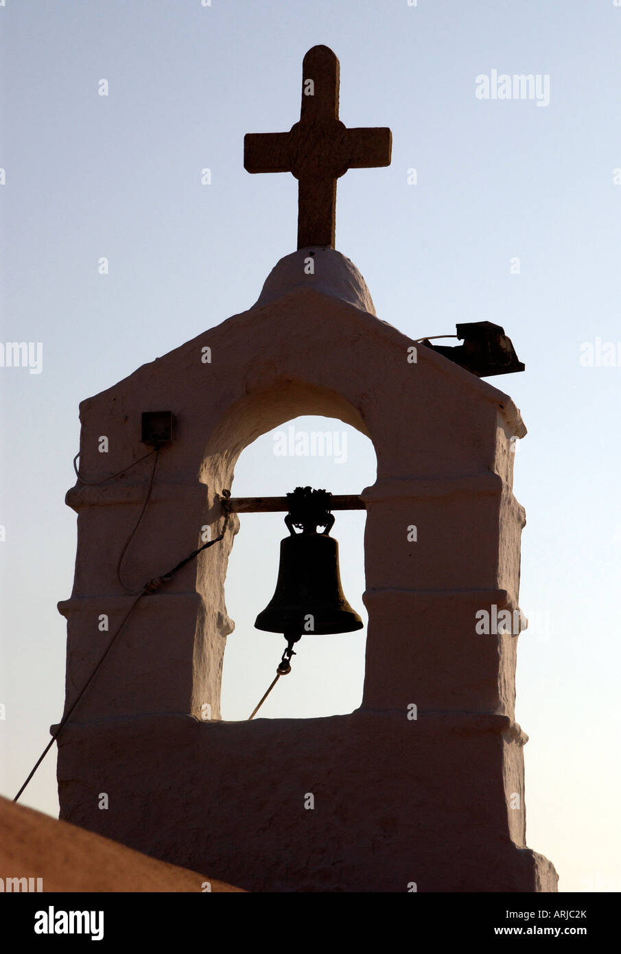 A traditional church bell in Mykonos Greek Islands Stock Photo - Alamy