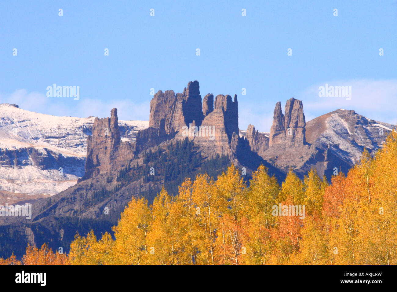 The Castles Seen From Ohio Creek Pass Road Gunnison Colorado Usa