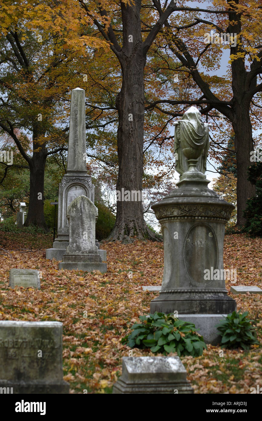 Tombstones. Mount Auburn Cemetery, Cambridge, Greater Boston ...
