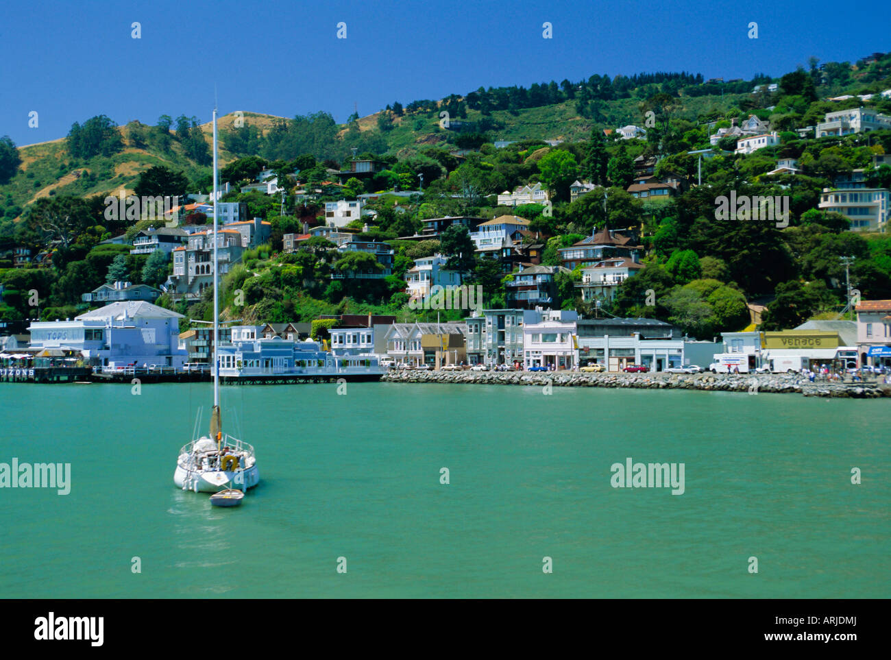 View of Sausalito on the San Francisco Bay, California, USA Stock Photo ...