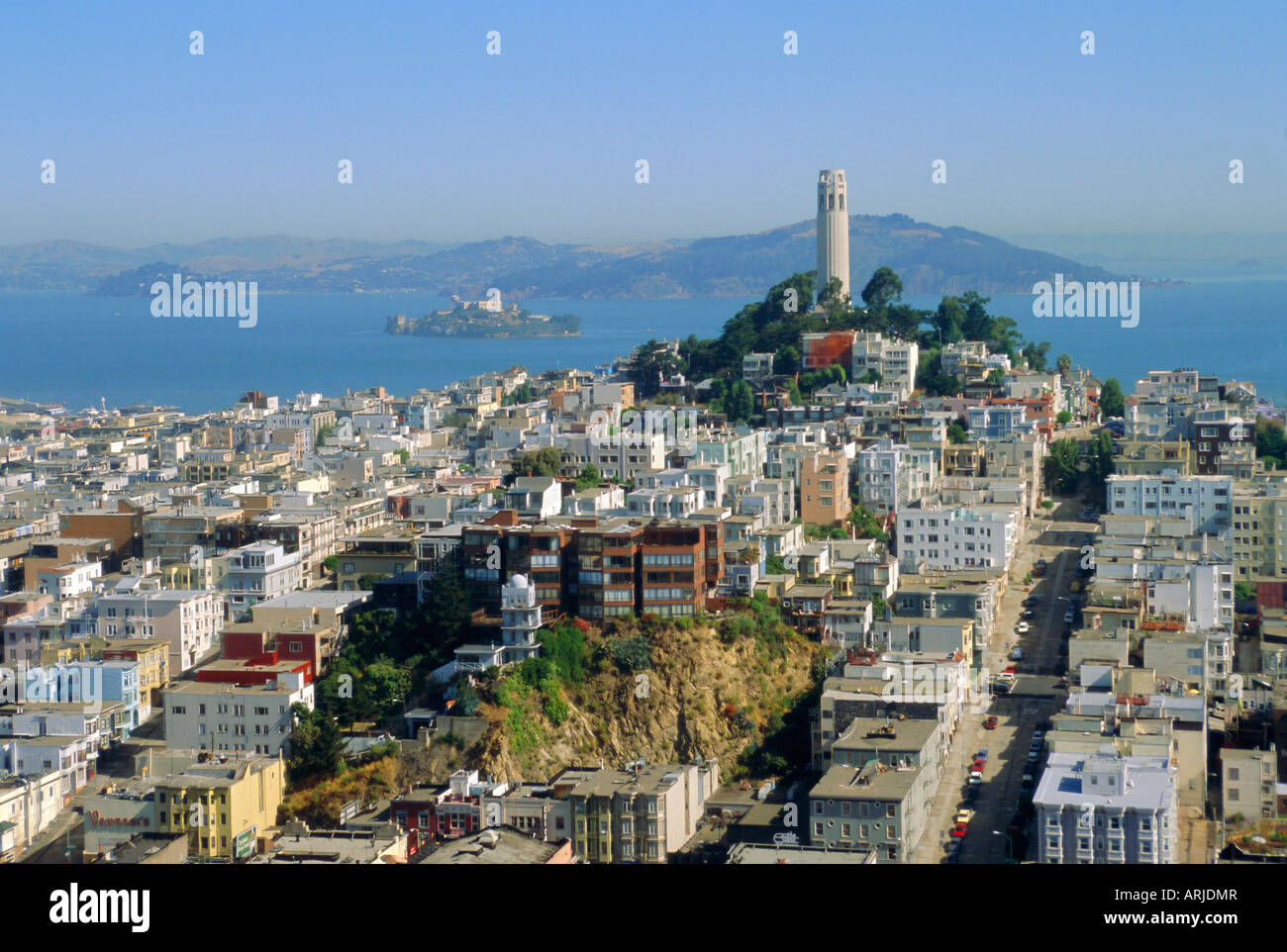 Coit Tower on Telegraph Hill, San Francisco, California, USA Stock ...