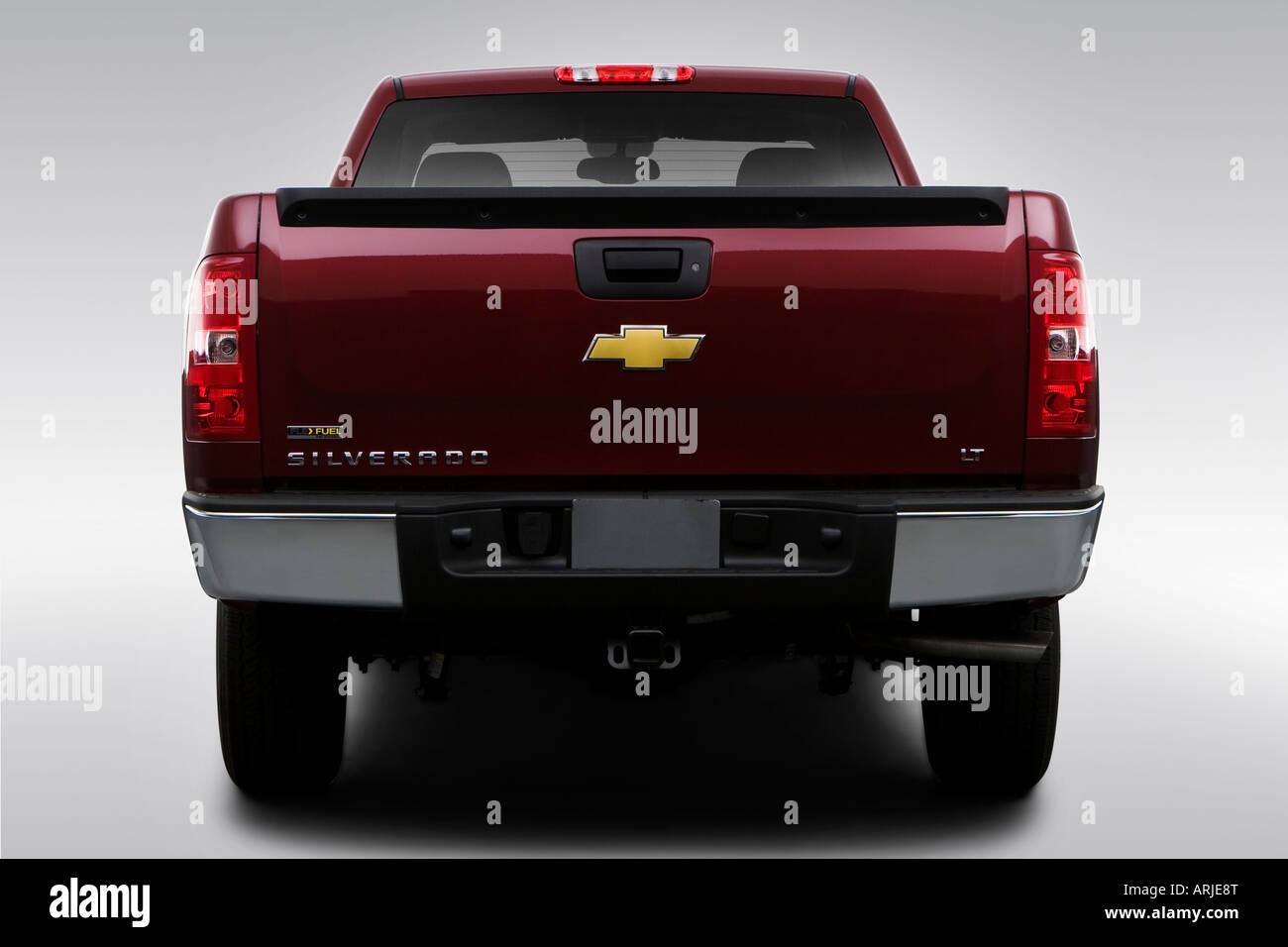 2008 Chevrolet Silverado 1500 LT1 in Red - Low/Wide Rear Stock Photo ...