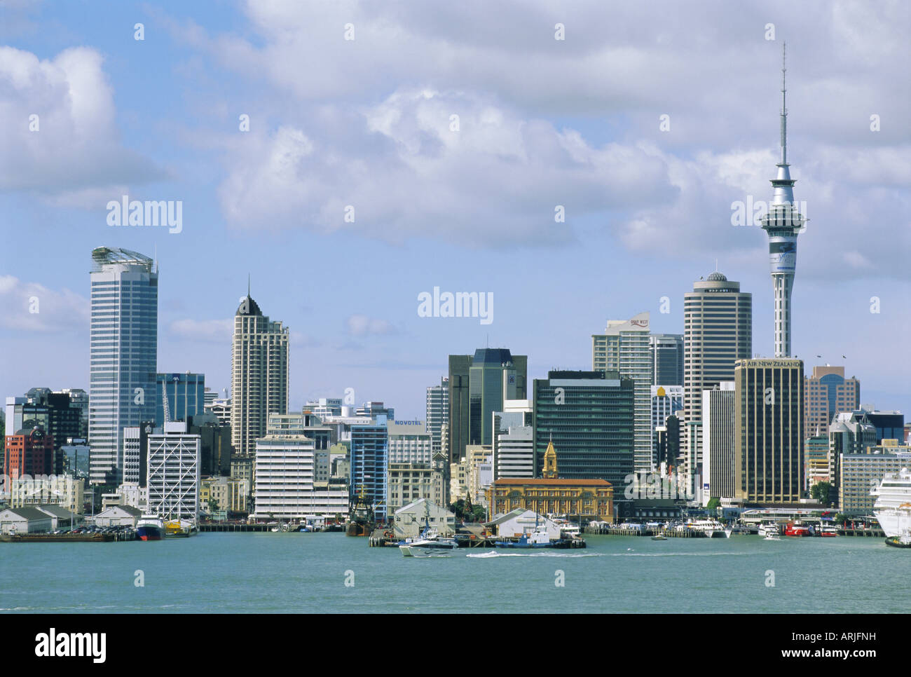 City skyline, Auckland, North Island, New Zealand, Pacific Stock Photo ...