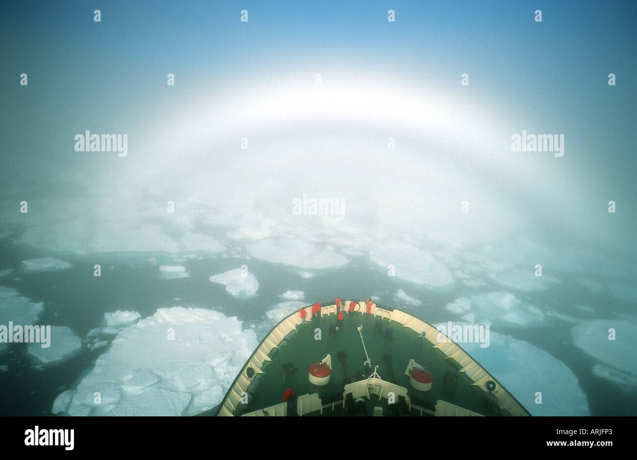 ocean in fog, viewed from icebreaker, Daenemark Stock Photo - Alamy