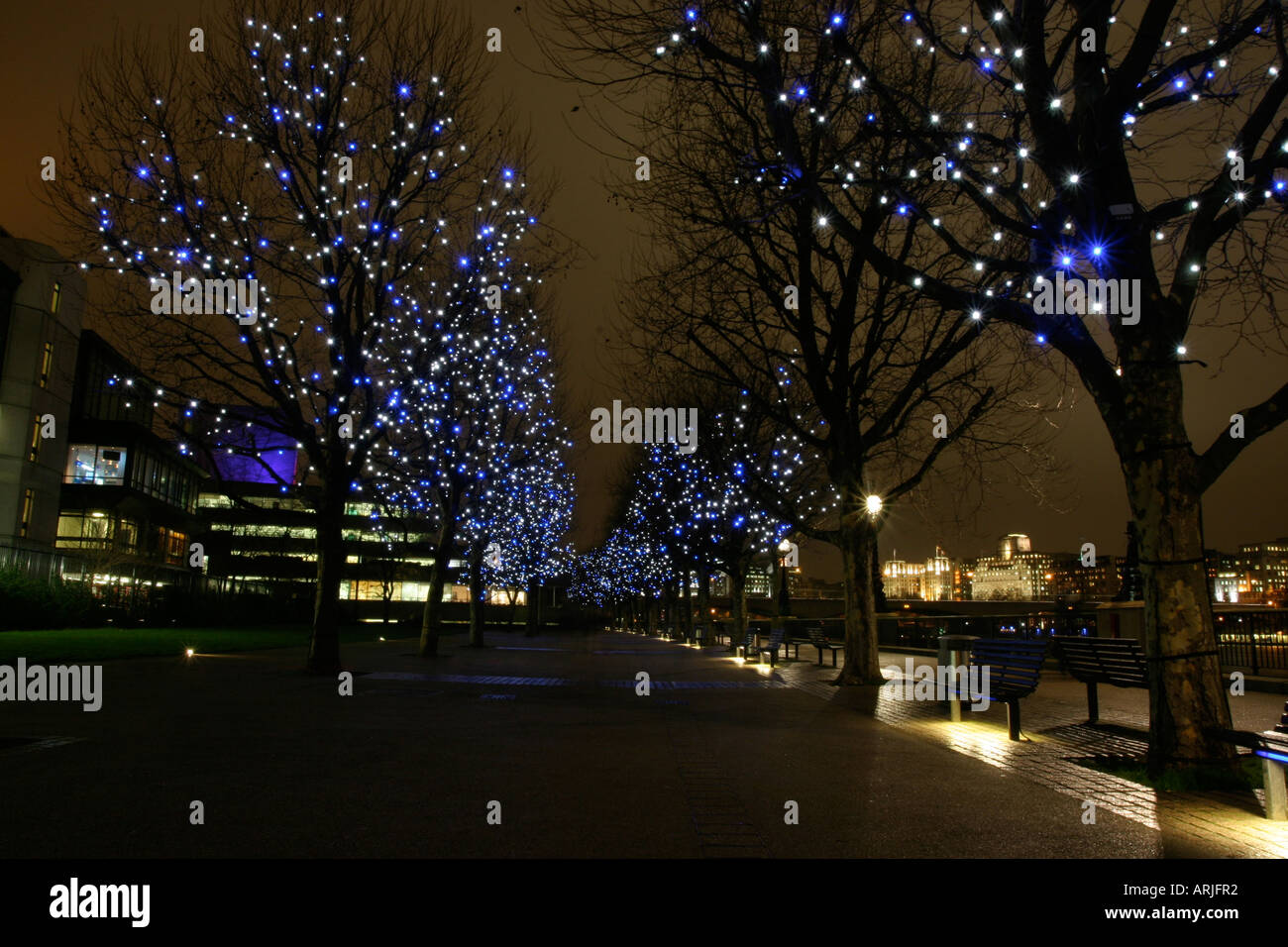 South bank at night Stock Photo - Alamy