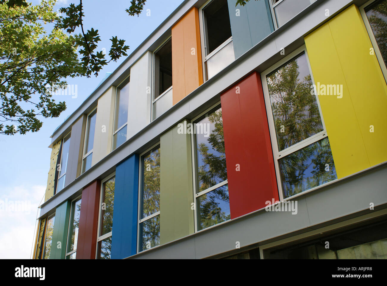 Rounded facade apartment building block High Resolution Stock ...