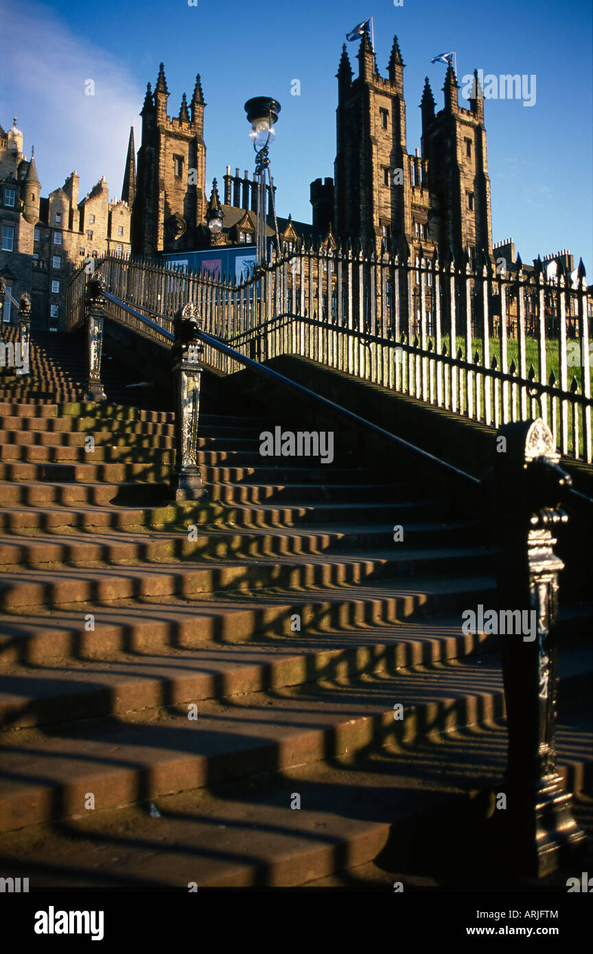 Playfair steps and Parliament, Edinburgh, Scotland Stock Photo - Alamy