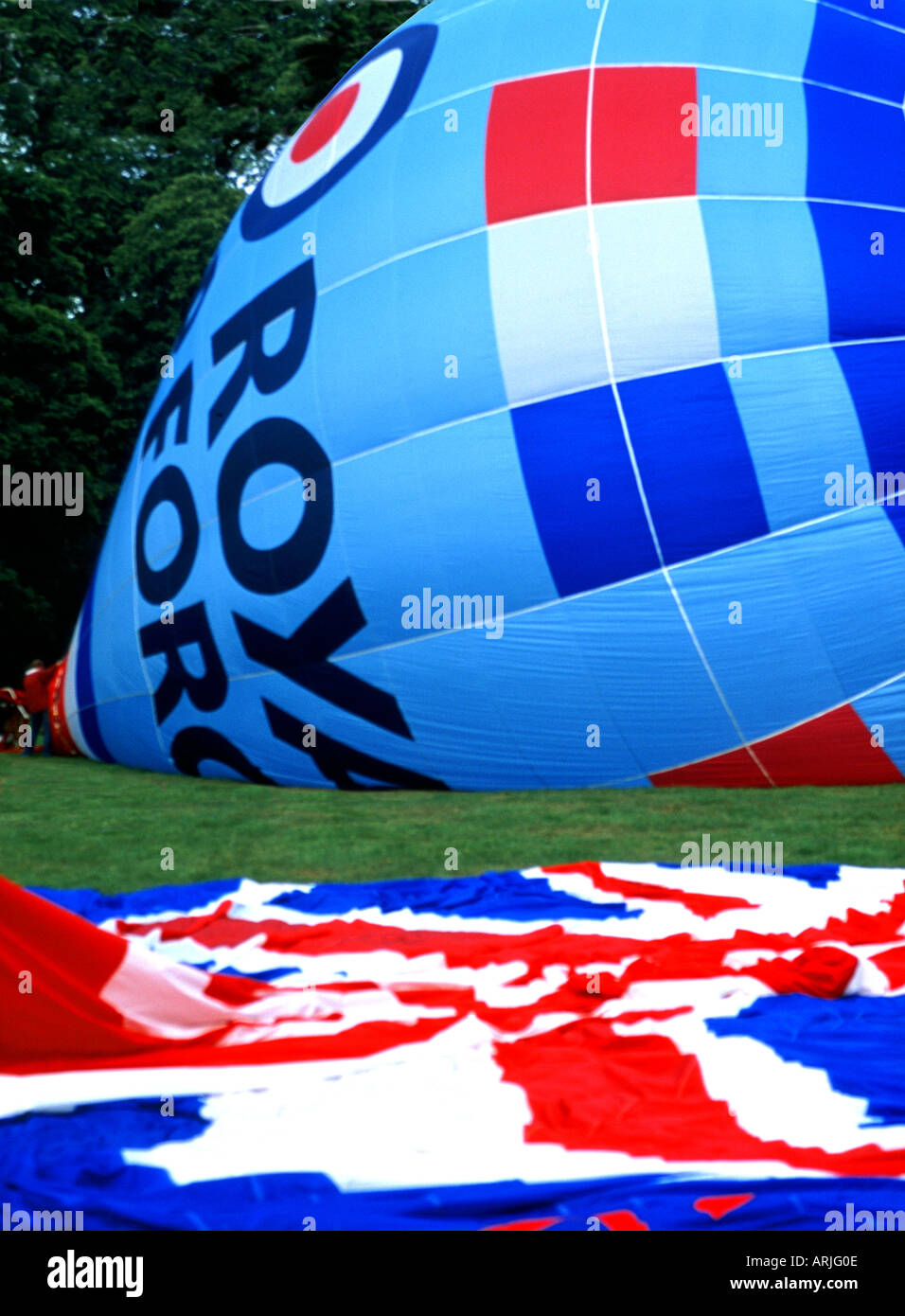 HOT AIR BALLOON ROYAL AIR FORCE ENGLAND UK Stock Photo - Alamy