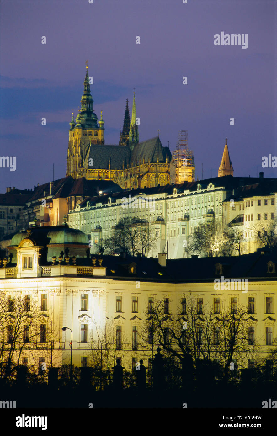 Parliament buildings and St. Vitus Cathedral, Prague, Czech Republic ...