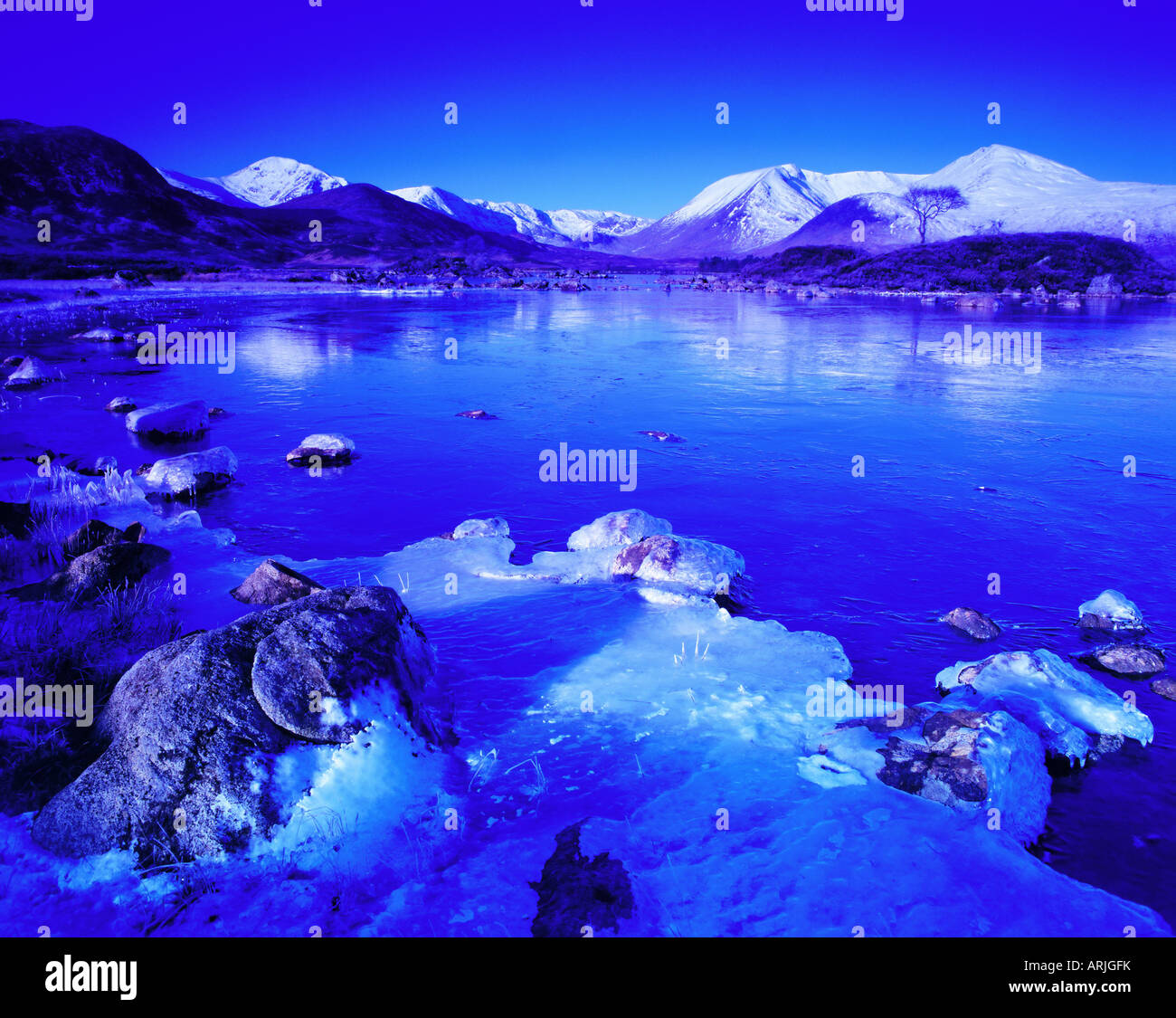 Rannoch Moor in winter, Highland Region, Scotland, UK, Europe Stock ...