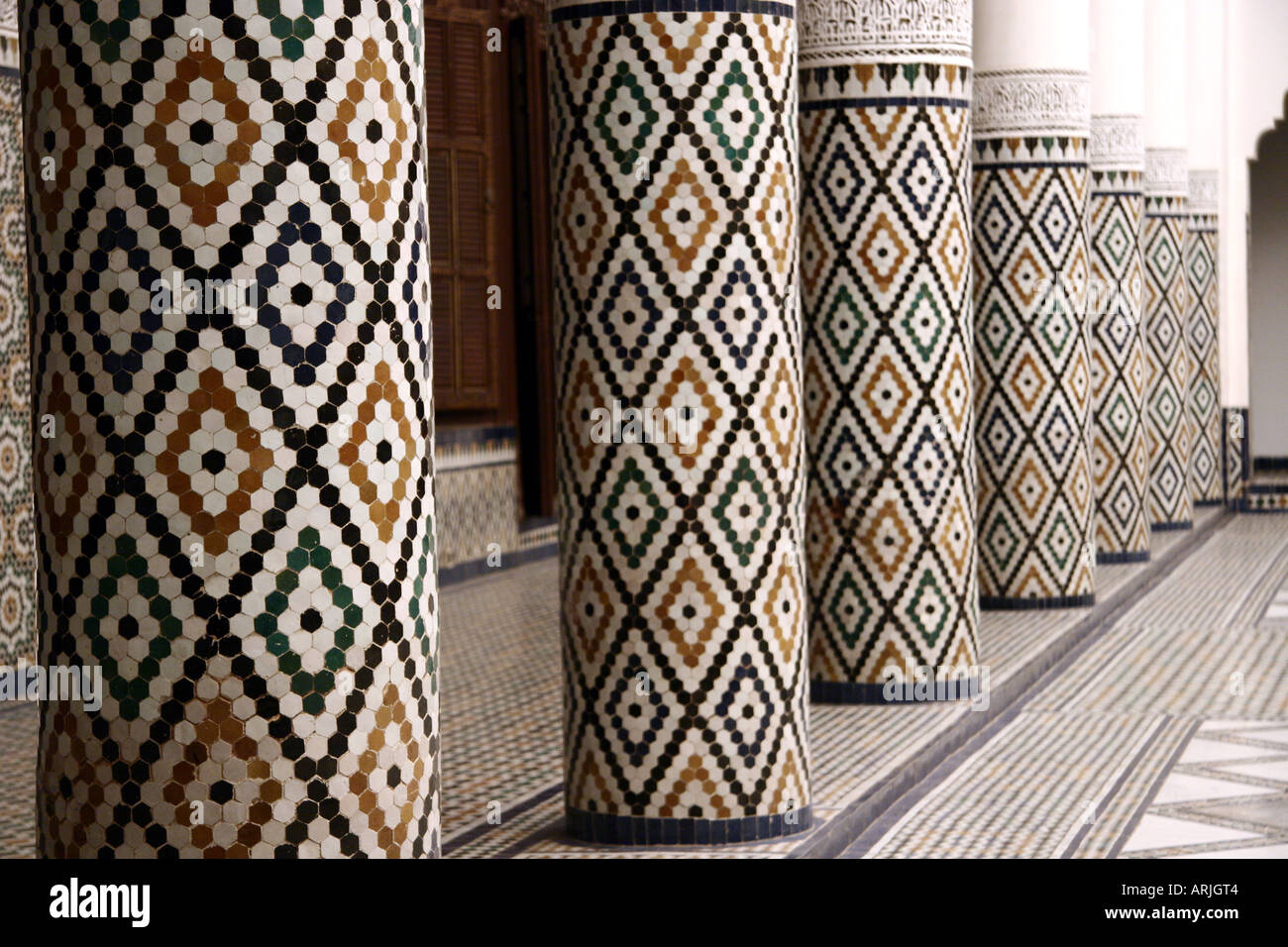 Pillars Marrakesh Morocco Stock Photo - Alamy