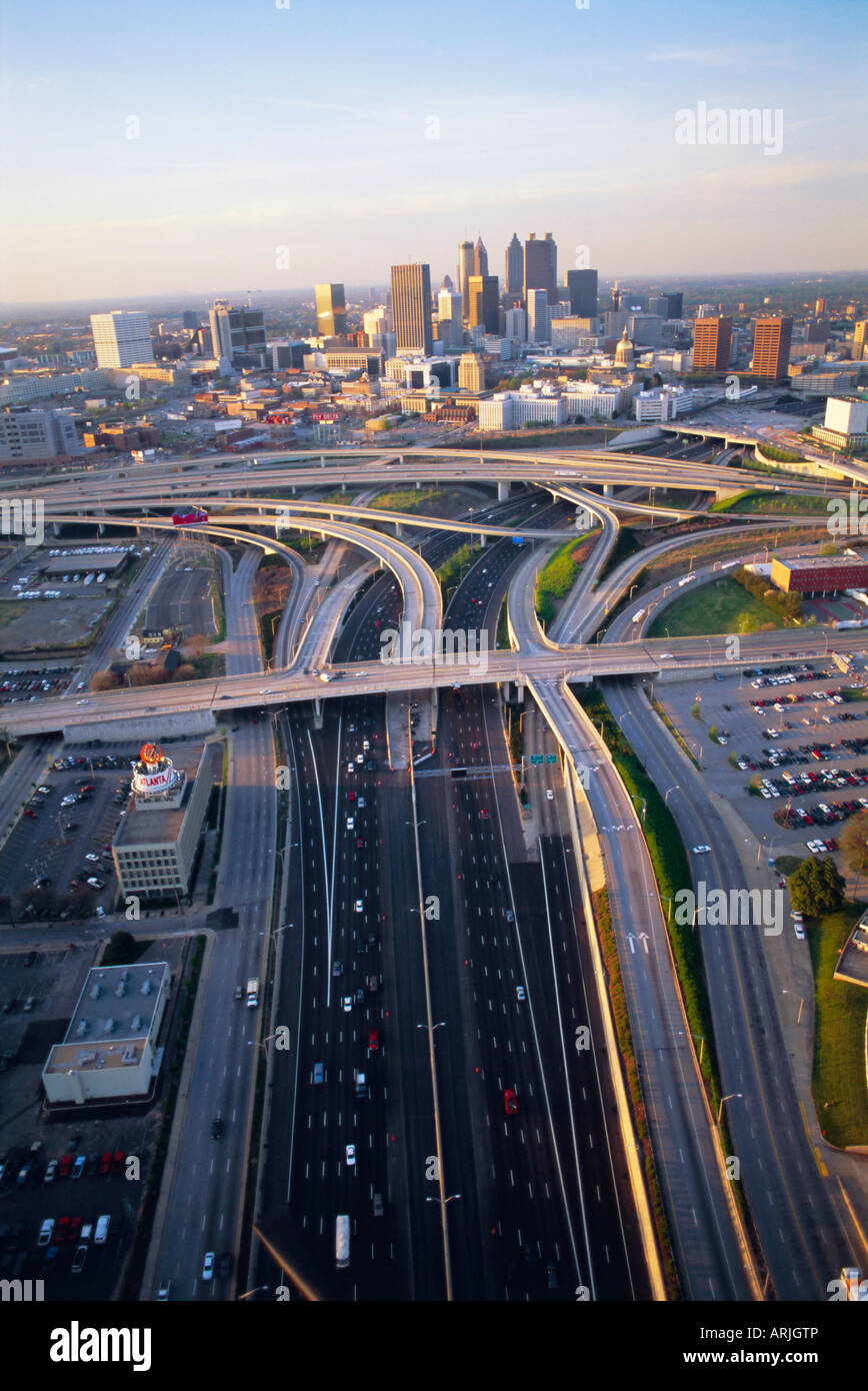 Aerial of highways leading to Atlanta, Georgia Stock Photo - Alamy