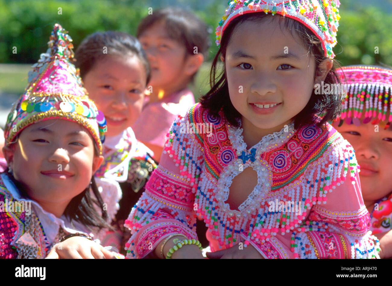 Dancers age 5 dressed traditionally at the Asian American Festival. St ...