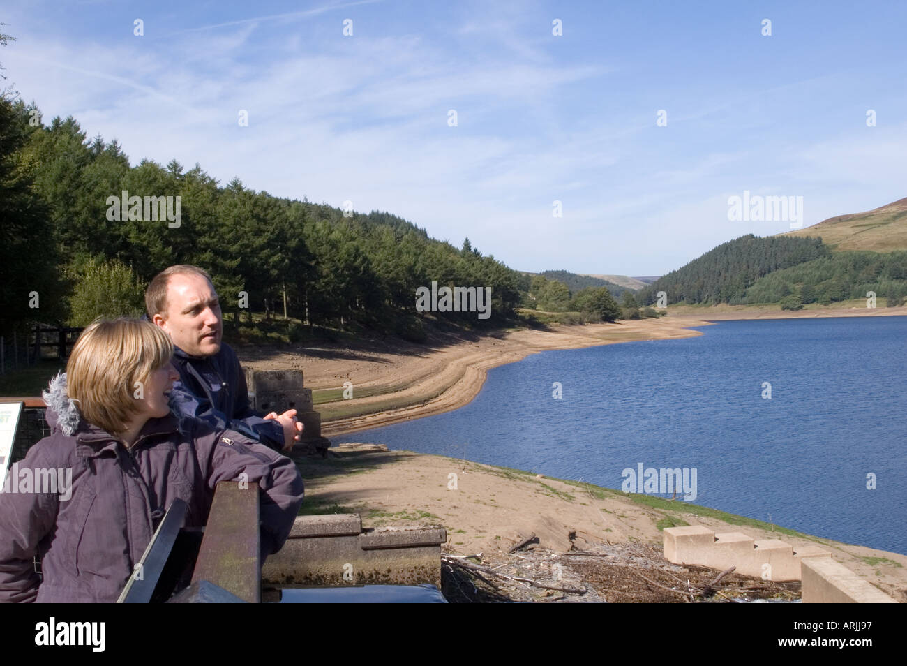 Taking in the view, Derwent reservoir, Derbyshire Stock Photo - Alamy