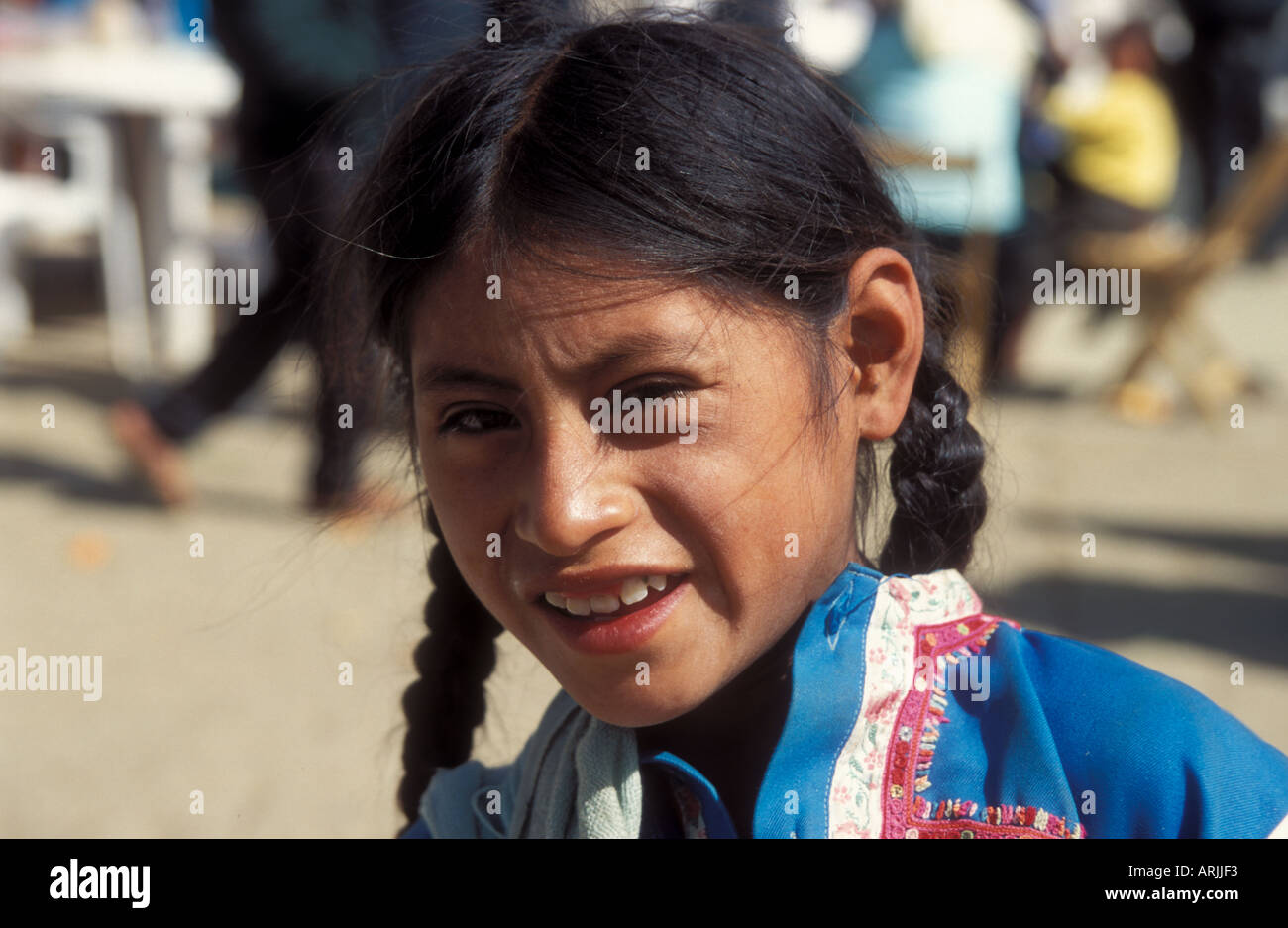 Portrait of young Chamula Indio woman San Juan Chamula Chiapas Mexico ...