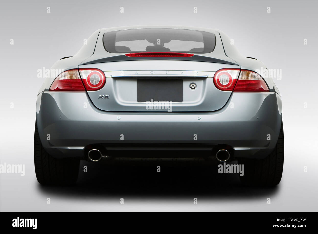 2008 Jaguar XK XK8 in Silver - Low/Wide Rear Stock Photo - Alamy