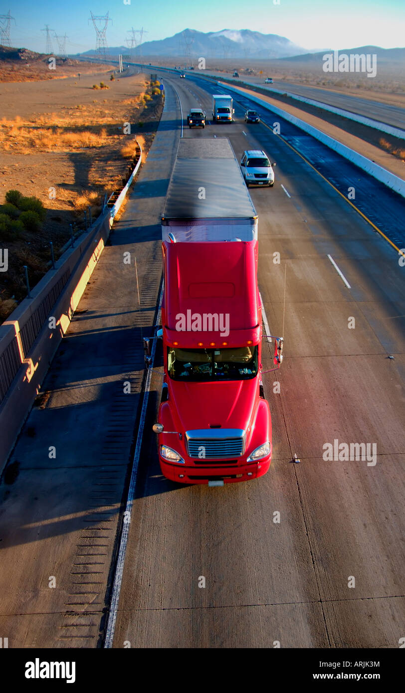 truck on the highway Stock Photo - Alamy