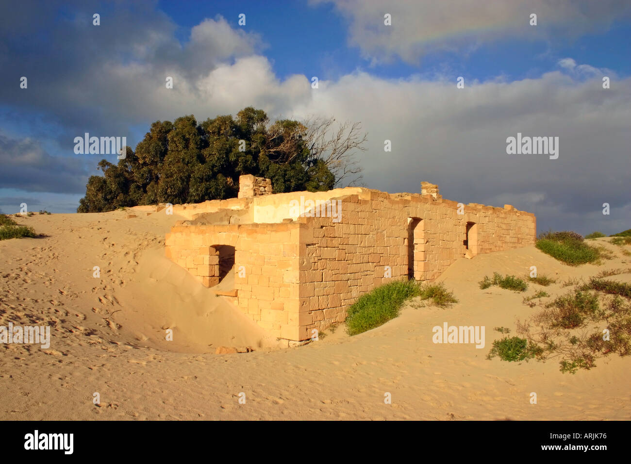 Ruins of Eucla telegraph station built in 1877 being swallowed by sand ...