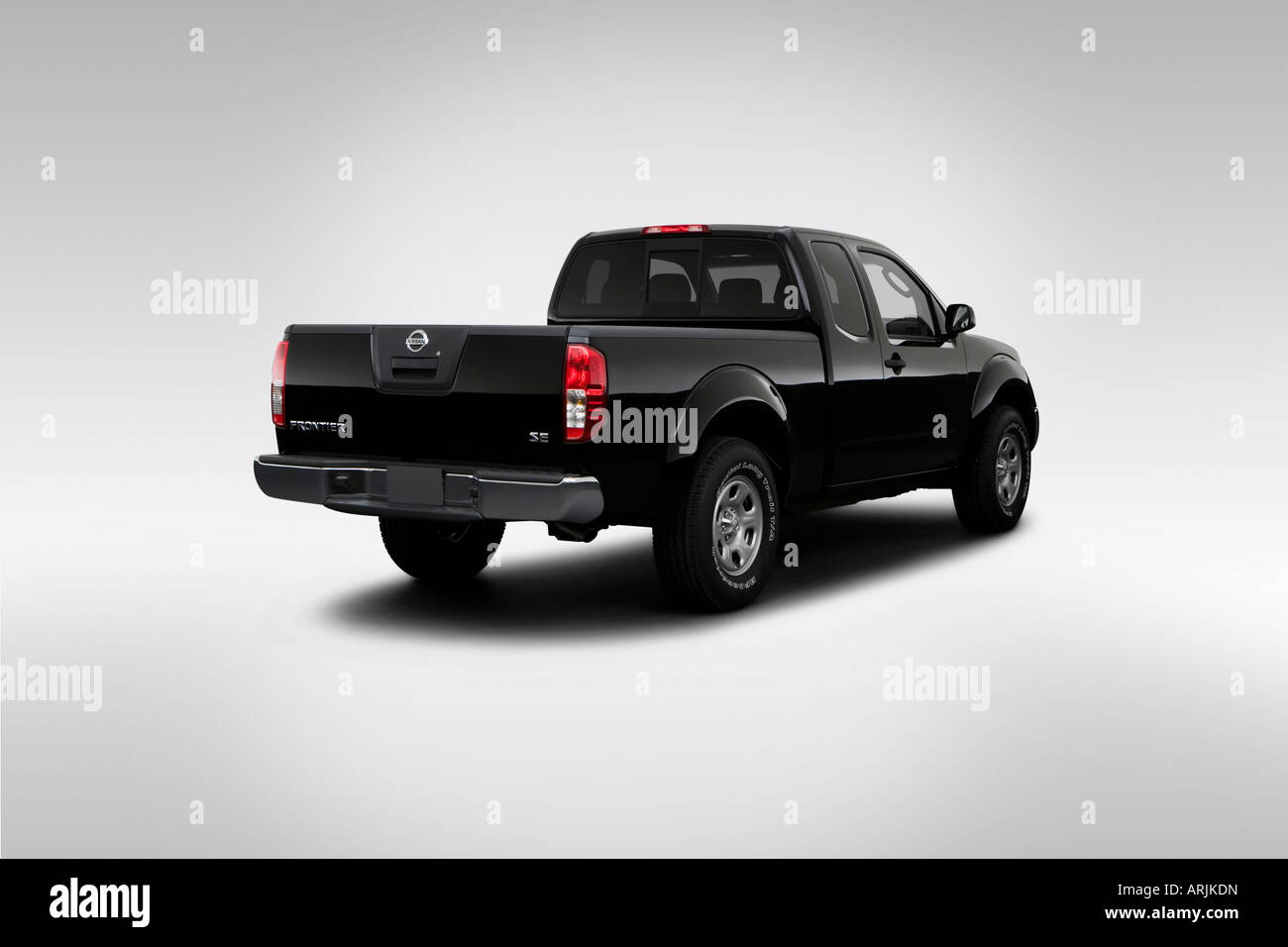 2008 Nissan Frontier SE in Black - Rear angle view Stock Photo - Alamy