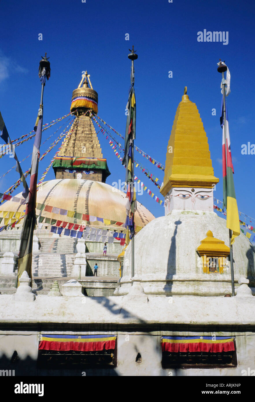 Buddhist stupa at Bodnath (Bodhnath) (Boudhanath), Kathmandu Valley ...