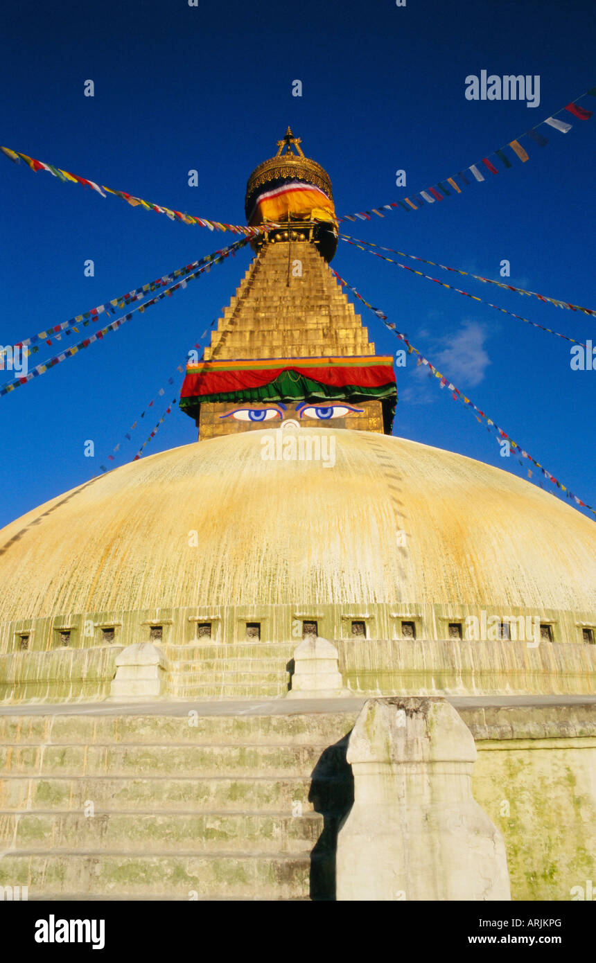 Buddhist stupa at Bodnath (Bodhnath) (Boudhanath), Kathmandu Valley ...