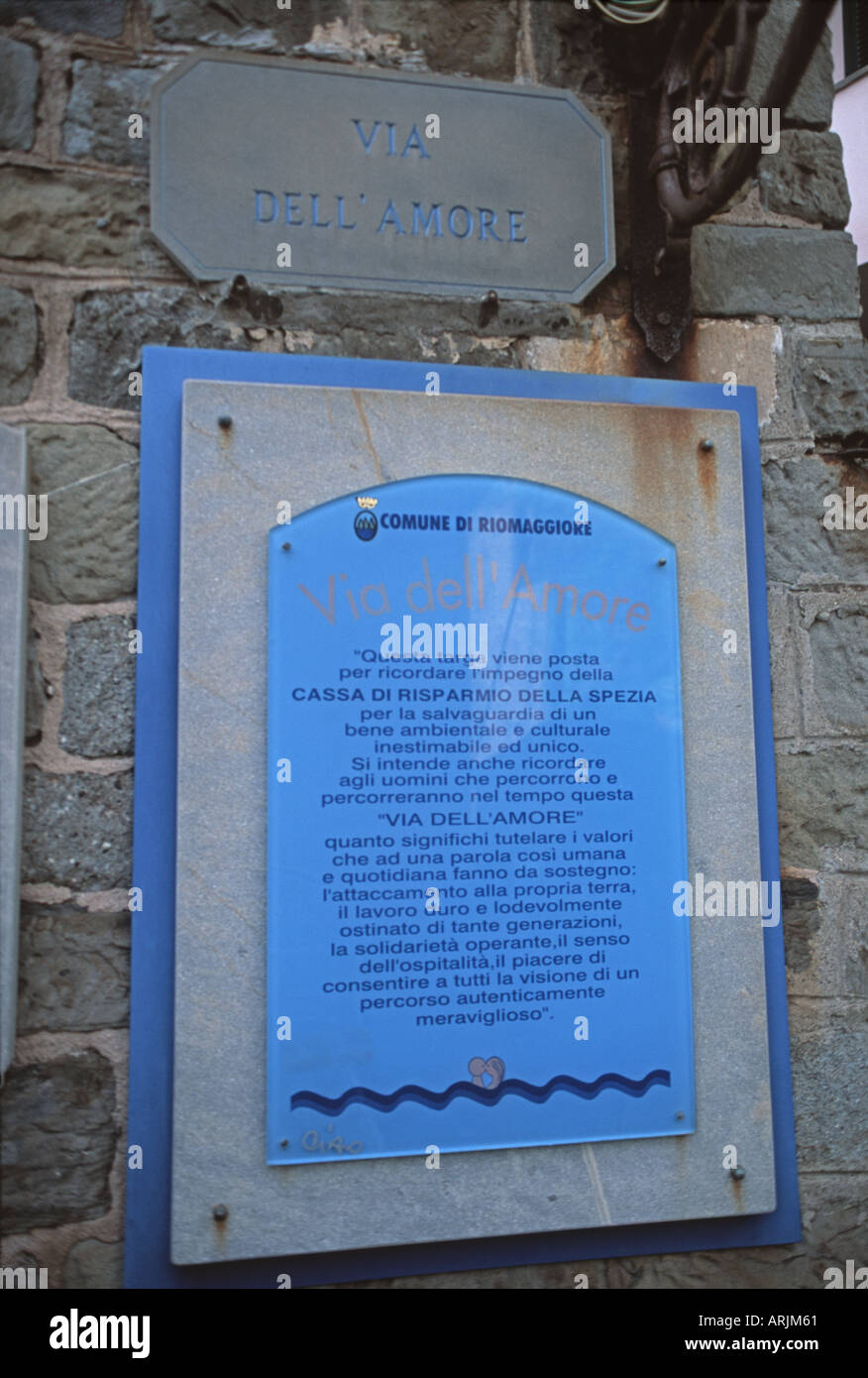 Riomaggiore sign hi-res stock photography and images - Alamy