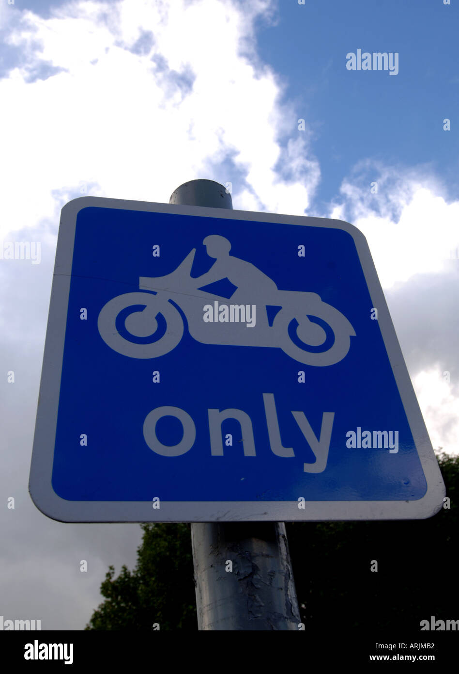 Motorcycle parking bay sign Stock Photo - Alamy