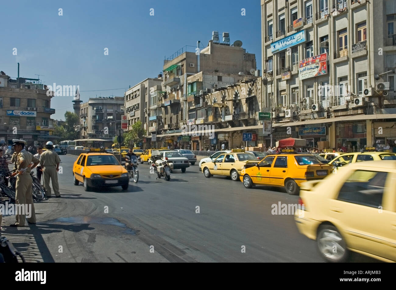 Taxi and traffic in the city of Damascus, Syria, Middle East DSC 5568 ...