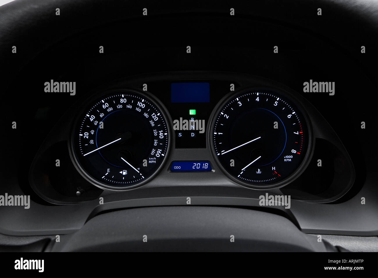2008 Lexus IS IS350 in Red - Speedometer/tachometer Stock Photo - Alamy