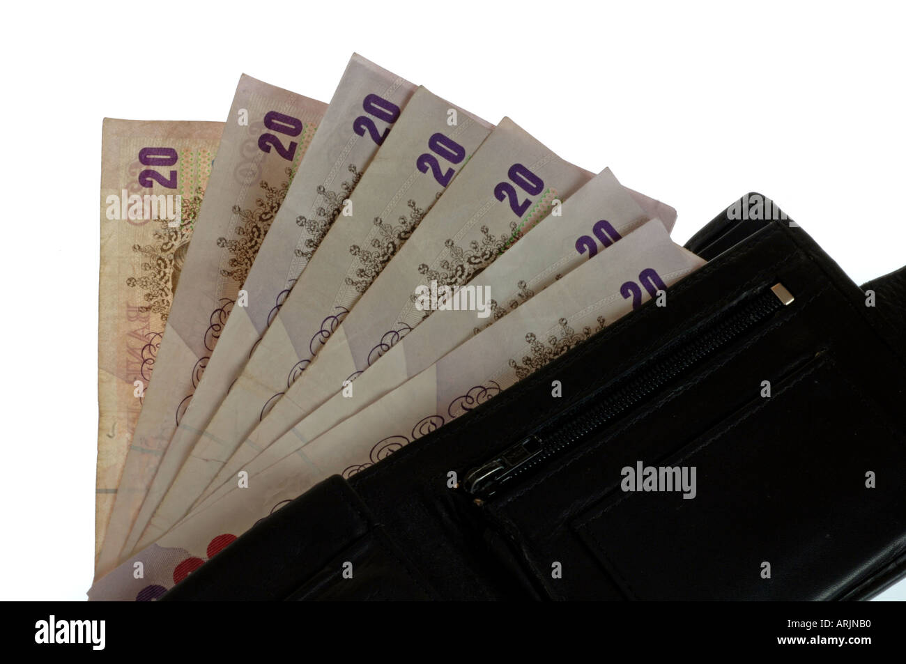 Wallet with banknotes showing Stock Photo - Alamy