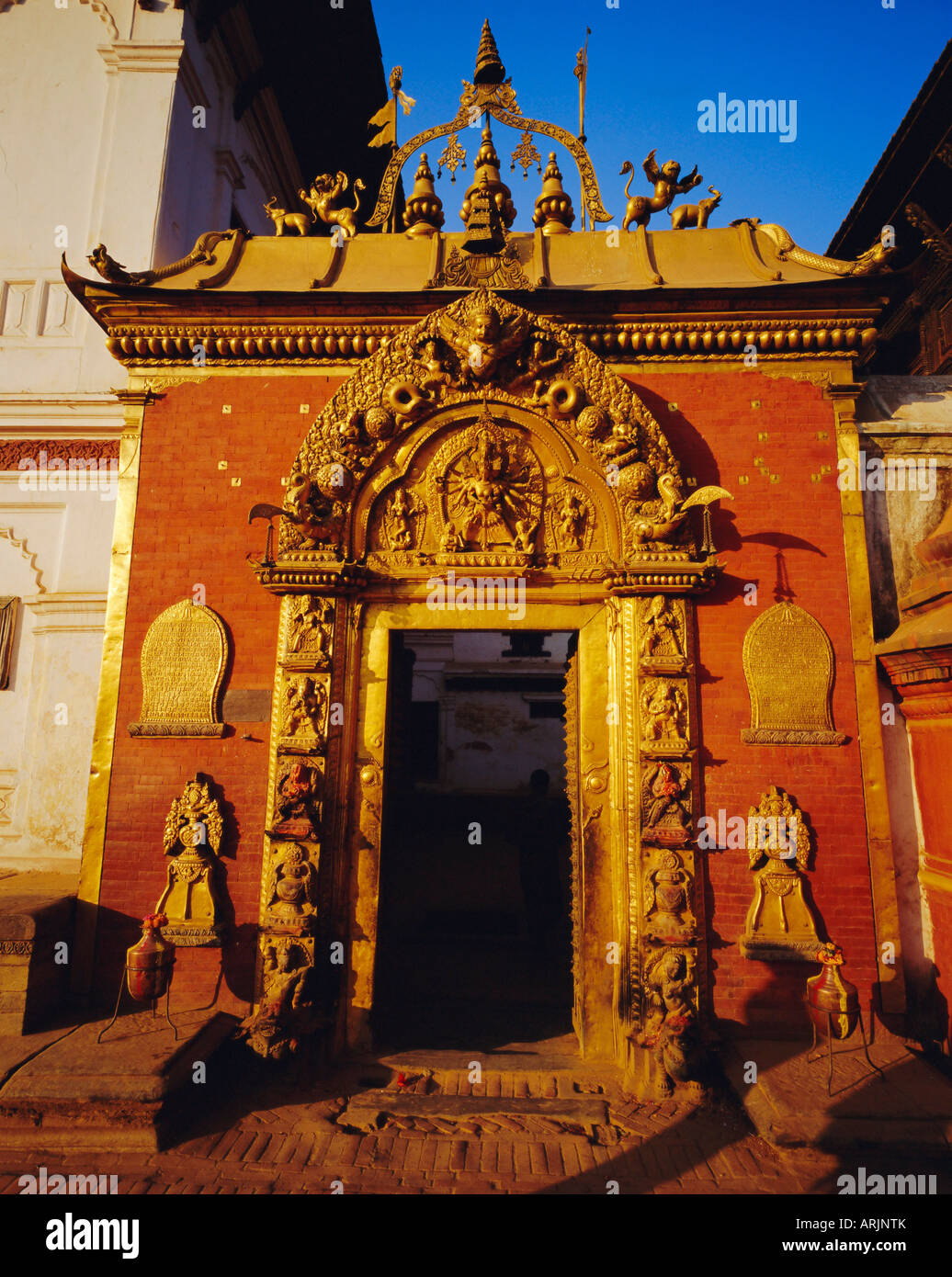 Golden Gate, Royal Palace, Durbar Square, Bhaktapur, Nepal, Asia Stock ...