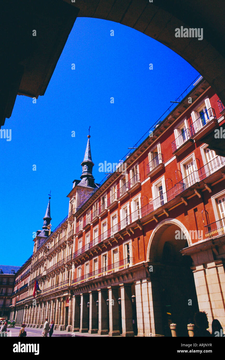Plaza Mayor, 17th century Spanish architecture, Madrid, Spain Stock ...