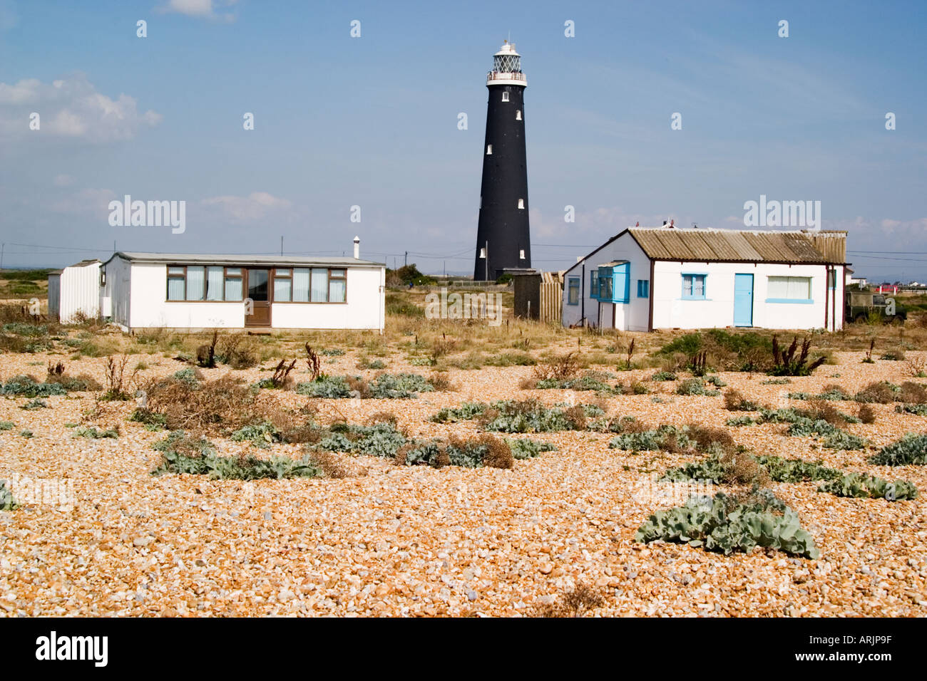 Lighthouse Dungeness Beach and Nuclear Power Station Kent England ...