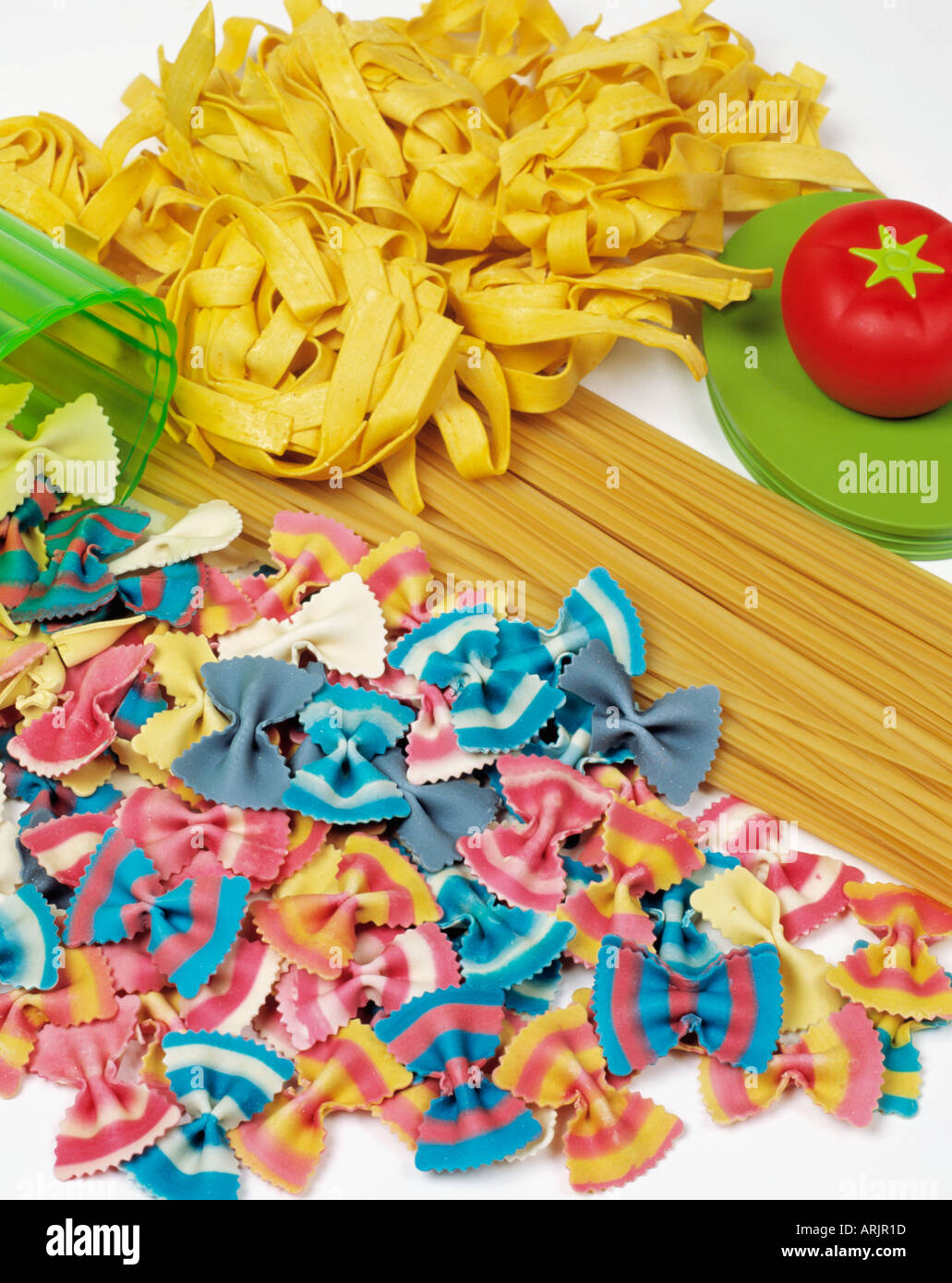 Closeup of various shapes and types of pasta Stock Photo - Alamy