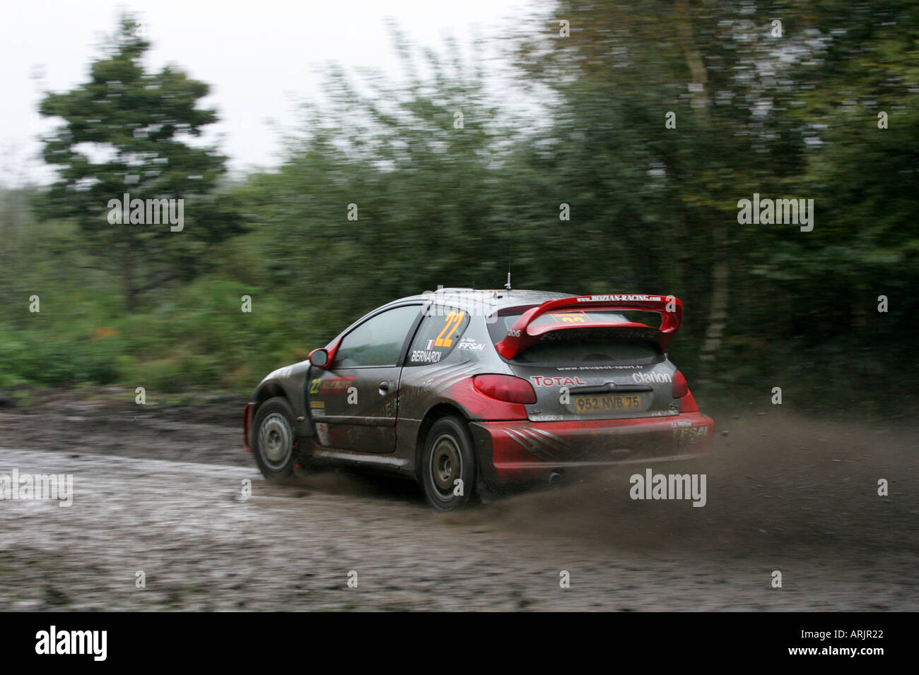 Nicholas Bernardi and Jean Marc Fortin in Peugeot 206 WRC Car Wales ...