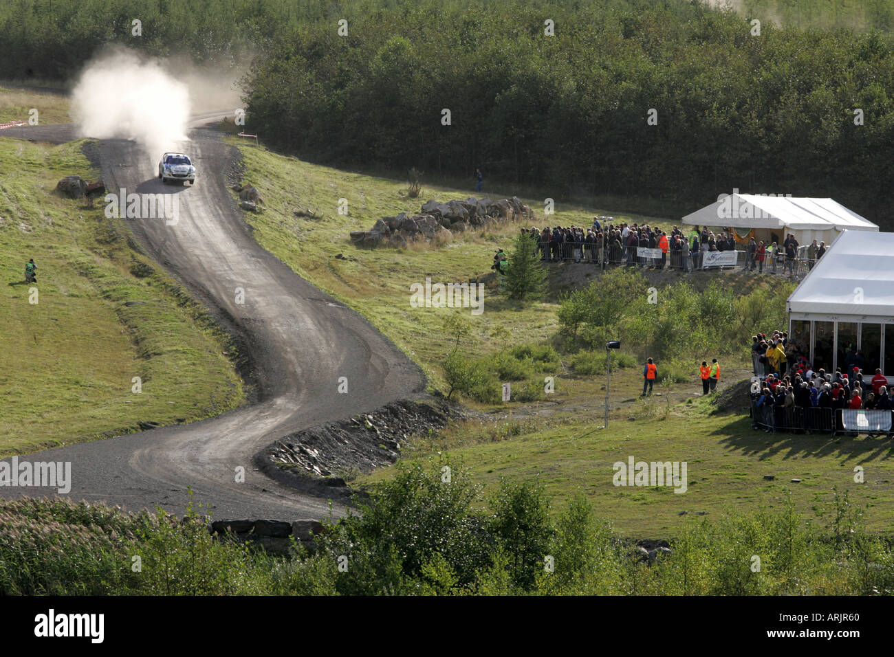 Hospitality Guests Watching Cars Wales Rally GB 2005 Rheola Special ...